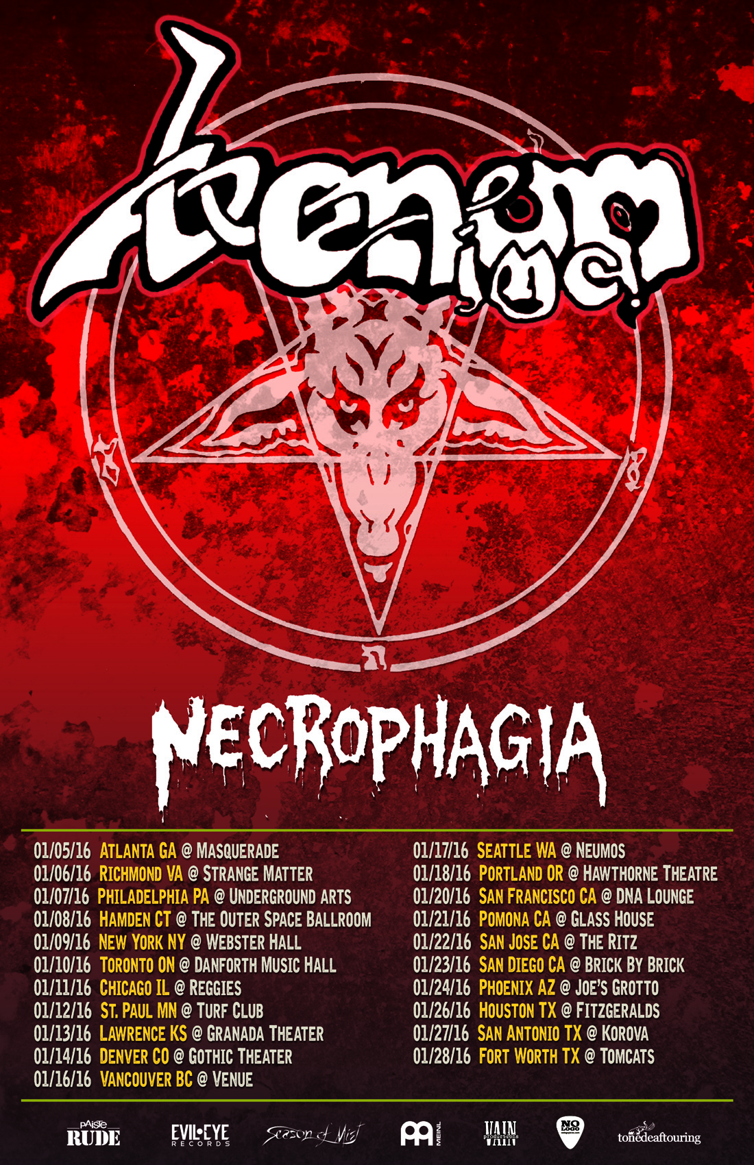 VENOM INC.: North American Tour With Necrophagia To Commence This ...