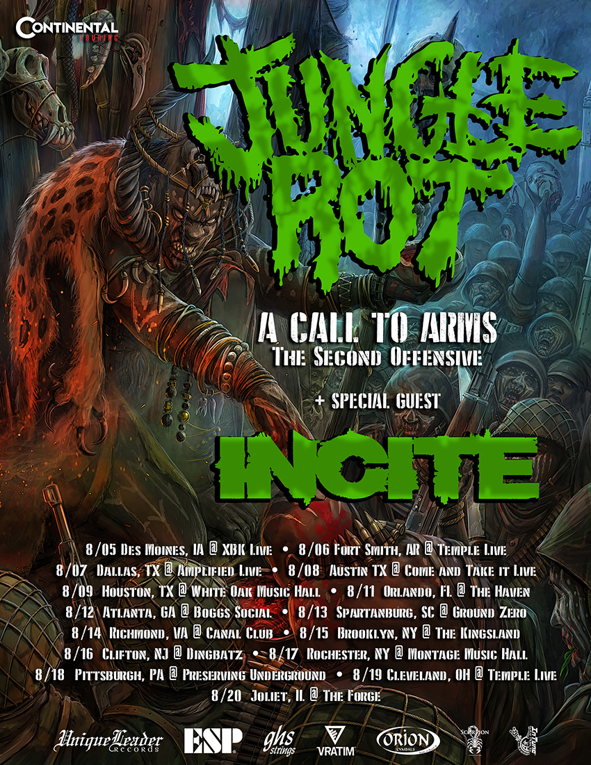 INCITE Announces US Tour Supporting Jungle Rot This August; Wake Up ...